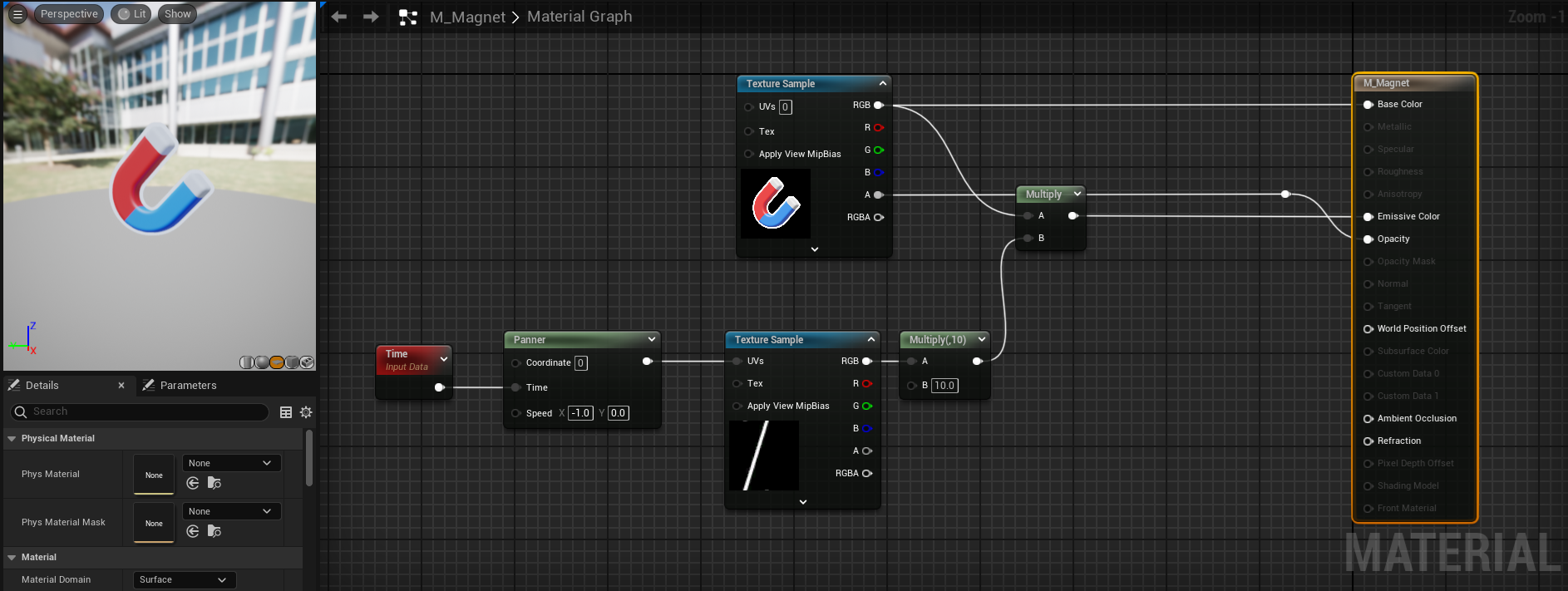 [UE] 텍스쳐에 빛이 지나가는 이펙트 주기 | wavivic